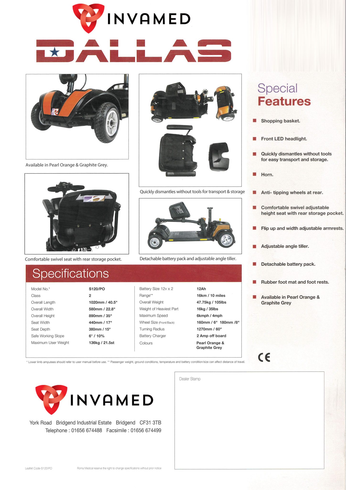 roma dallas mobility scooter Invamed Roma Dallas Boot Scooter - Aqua Blue